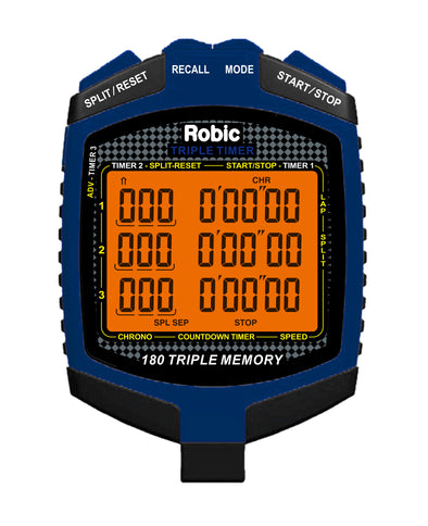 Robic SC-899 Triple Timer- Single, Double or Triple Stopwatch, Speed o ...
